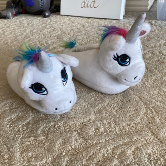 Justice | Shoes | Justice Unicorn Slippers Sz 23 | Poshmark